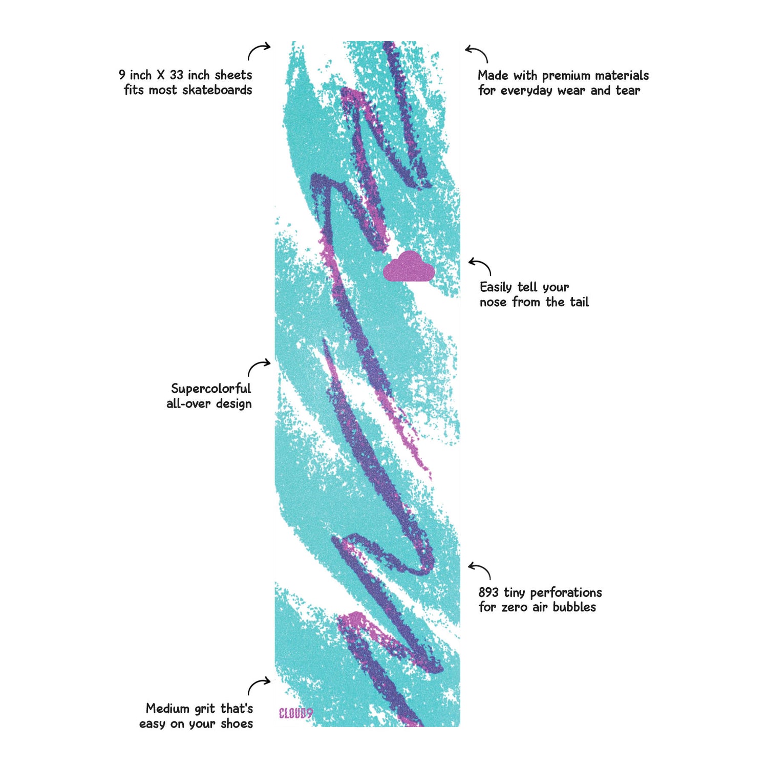 Buy 90s Grip Tape - FREE Shipping - Cloud 9 Griptape